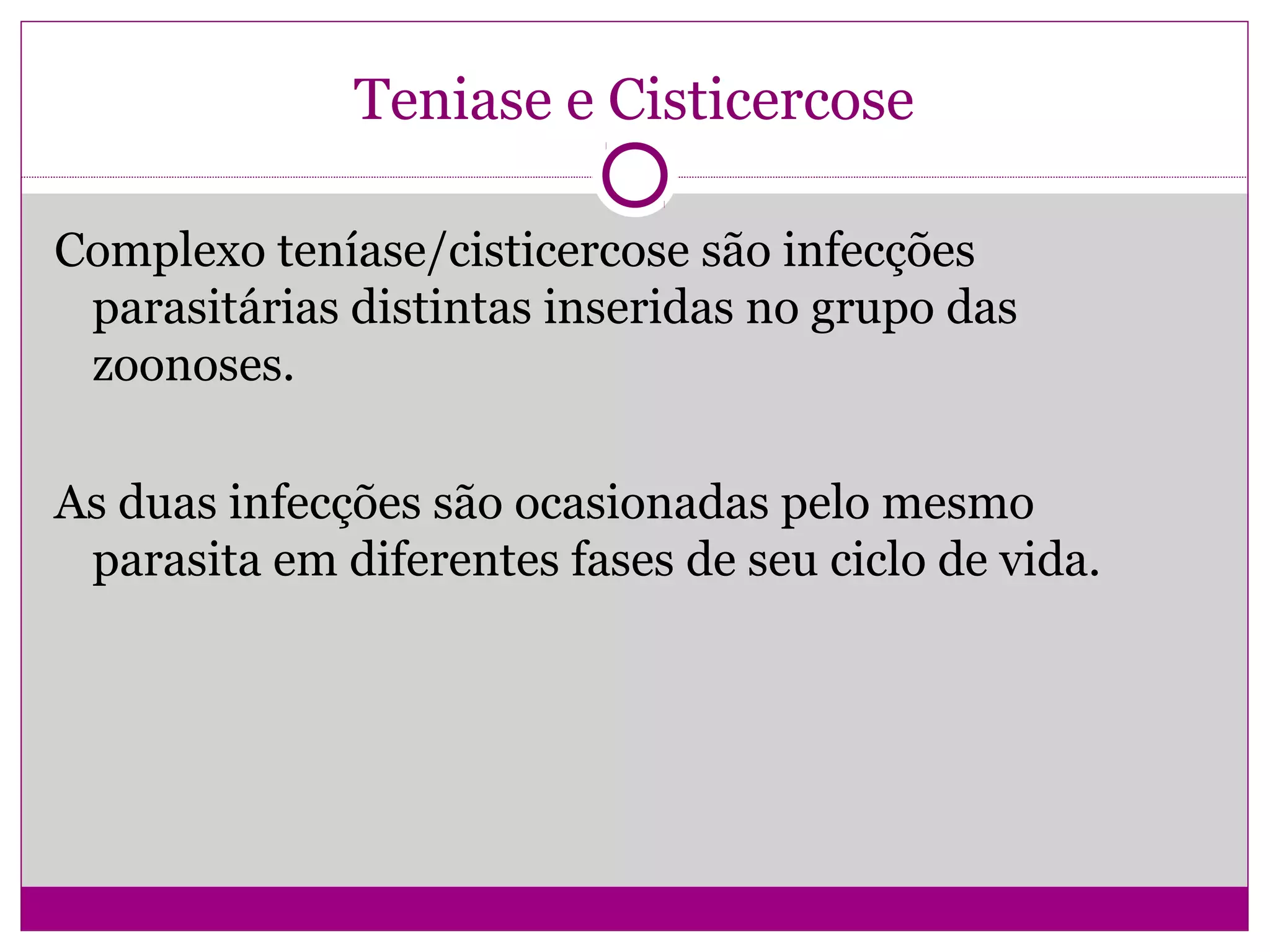 Teniase e cisticercose | PPT