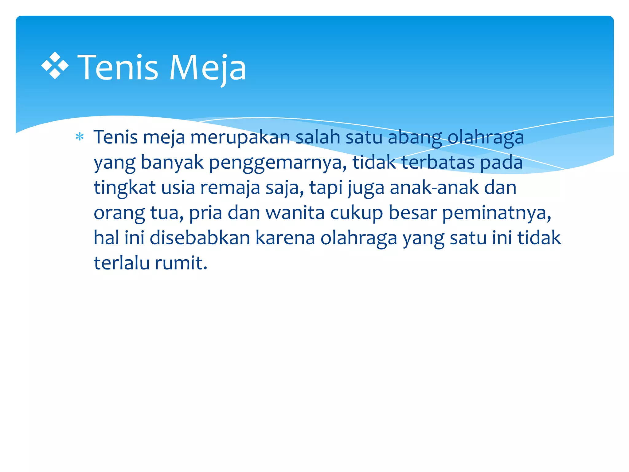 Tenis meja | PPTX
