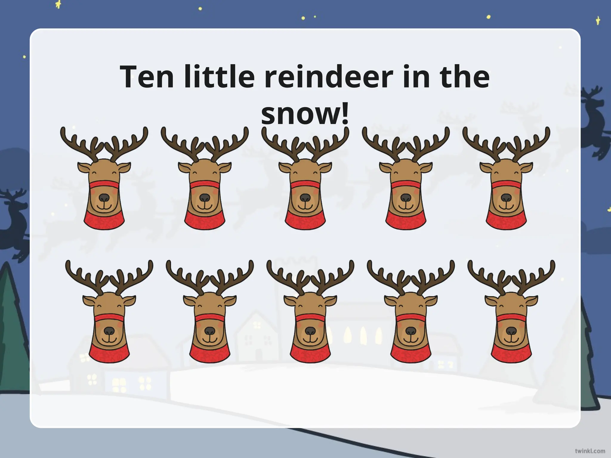 Ten Little Reindeer Sing Along Song PowerPoint PowerPoint.ppt