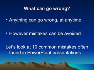 Ten Mistakes In Powerpoint Presentation2854 | PPT | Desktop Publishing ...