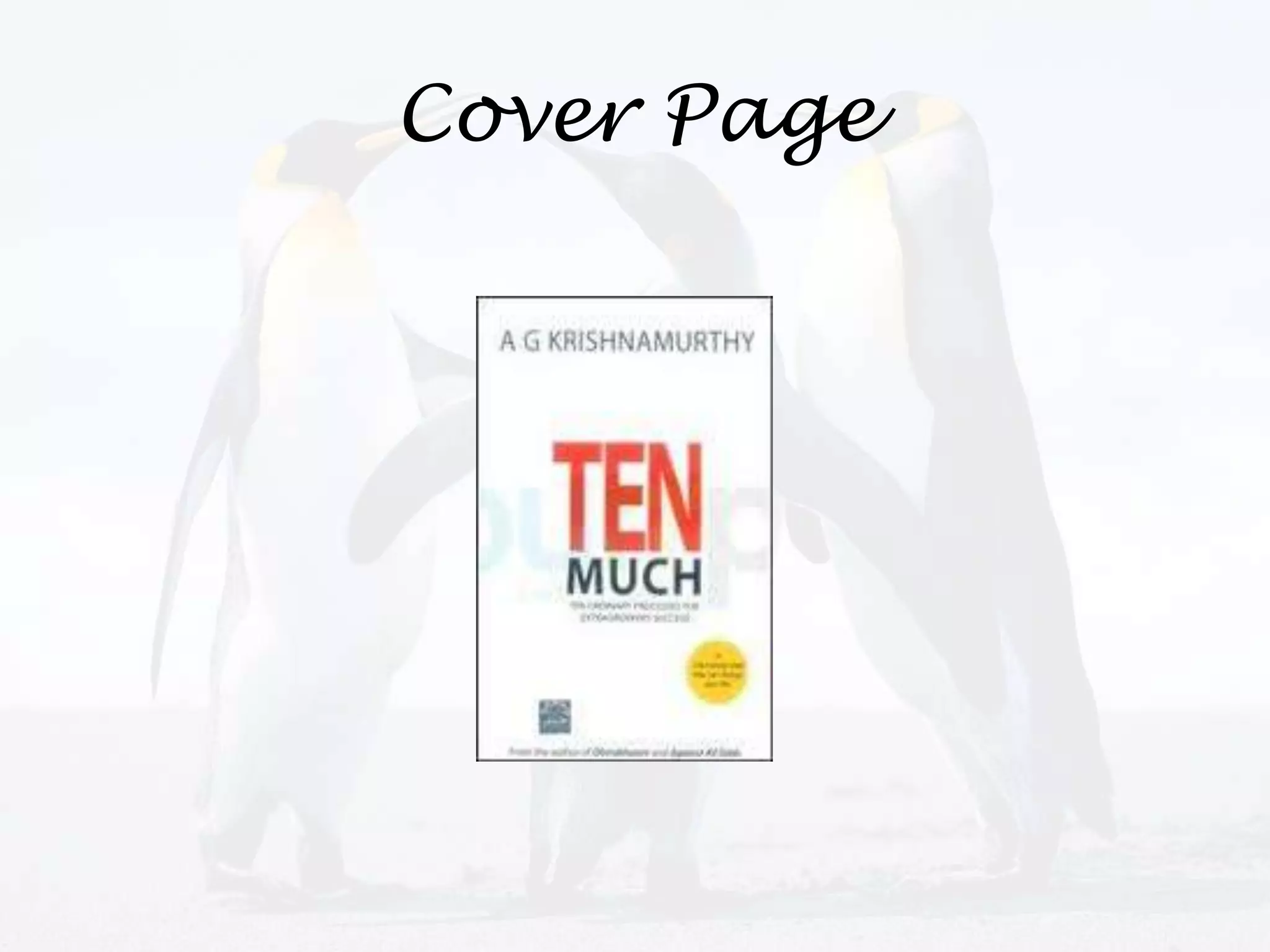 Ten much book review ppt | PPTX