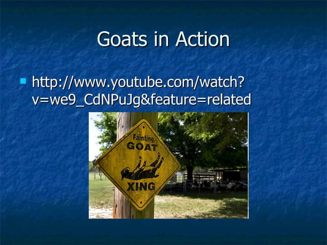 Tennessee Myotonic Goat Arc Of Taste | PPT | Genetics | Science