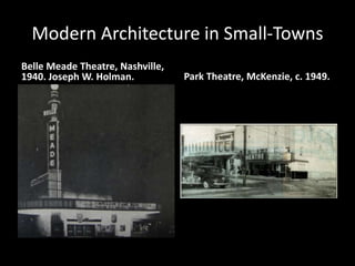 Tennessee's Small-Town Movie Theater Architecture | PPTX
