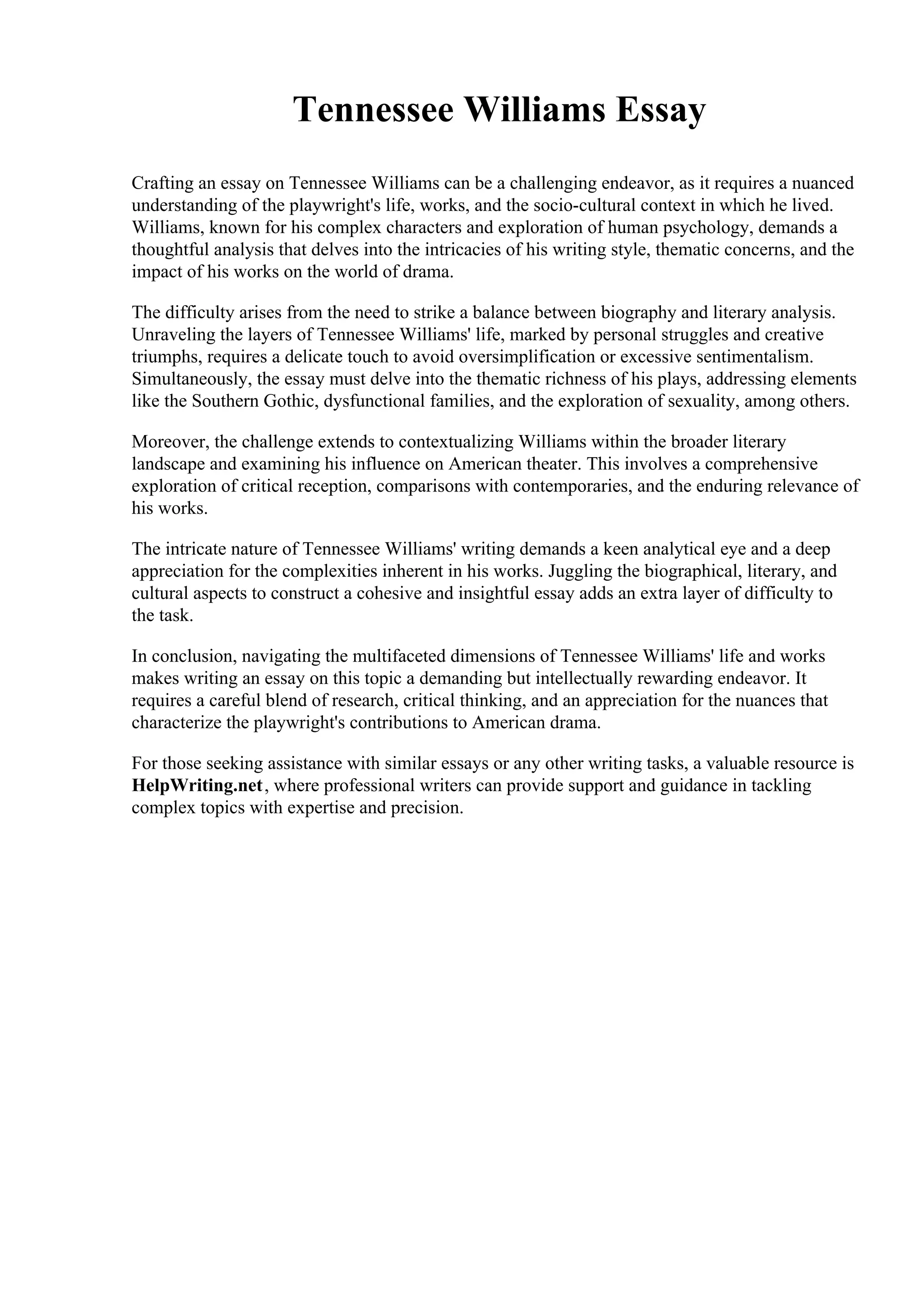 Tennessee Williams Essay.pdf