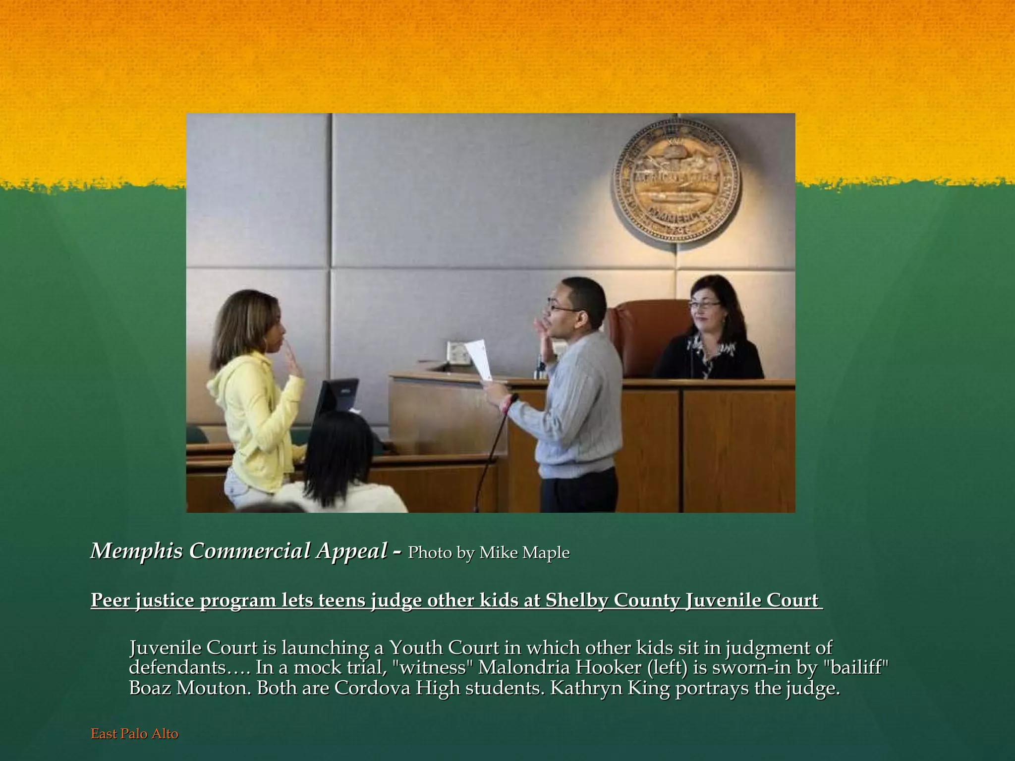 Tennessee Youth Court Program | PPT | Crime & Harmful Acts to ...