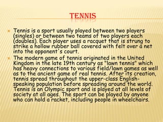Tennis | PDF