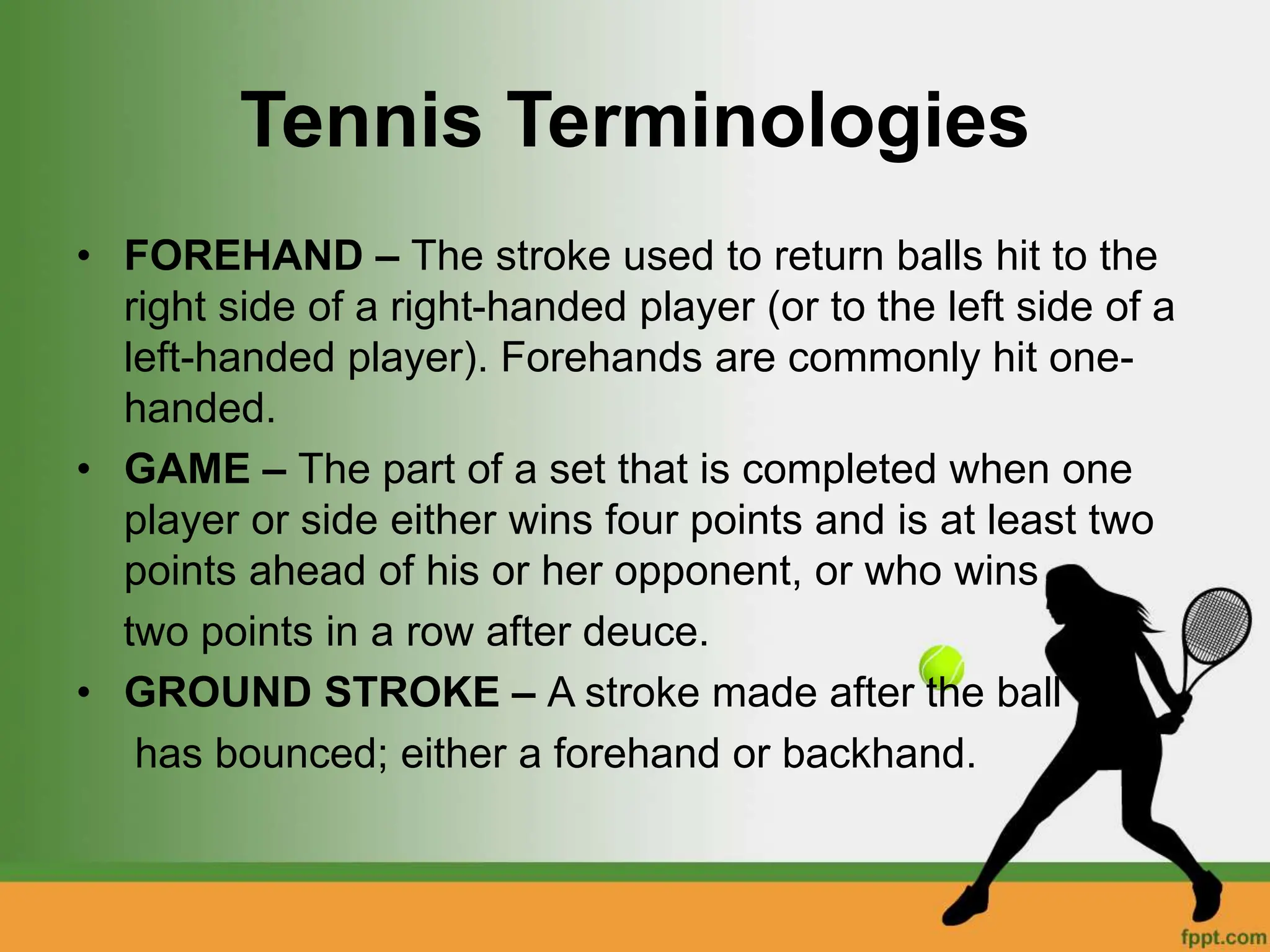 Tennis rules and techniques with information | PPT