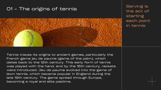 Presentation about tennis and sports hustory | PDF