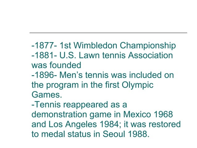 Tennis Presentation | PPT