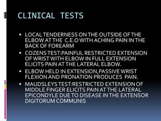 Tennis elbow | PPT