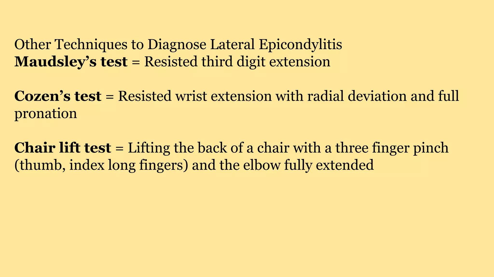 Tennis elbow & Golfer's elbow | PPTX