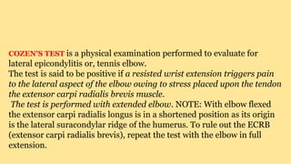 Tennis elbow & Golfer's elbow | PPTX