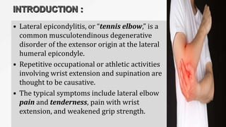 Tennis elbow | EDITED | | PPTX