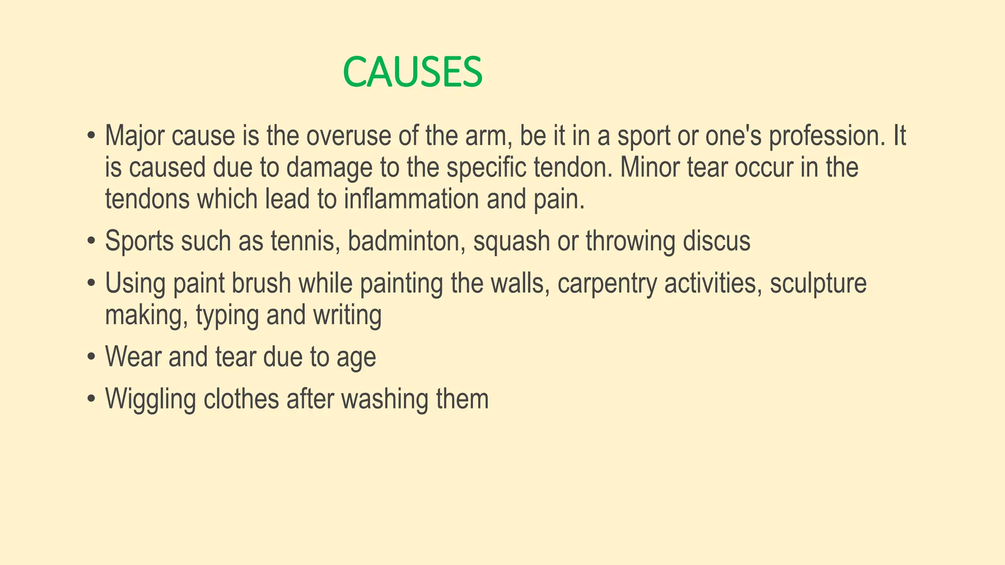 ayurvedic view on tennis elbow (snayugata vata) | PPTX