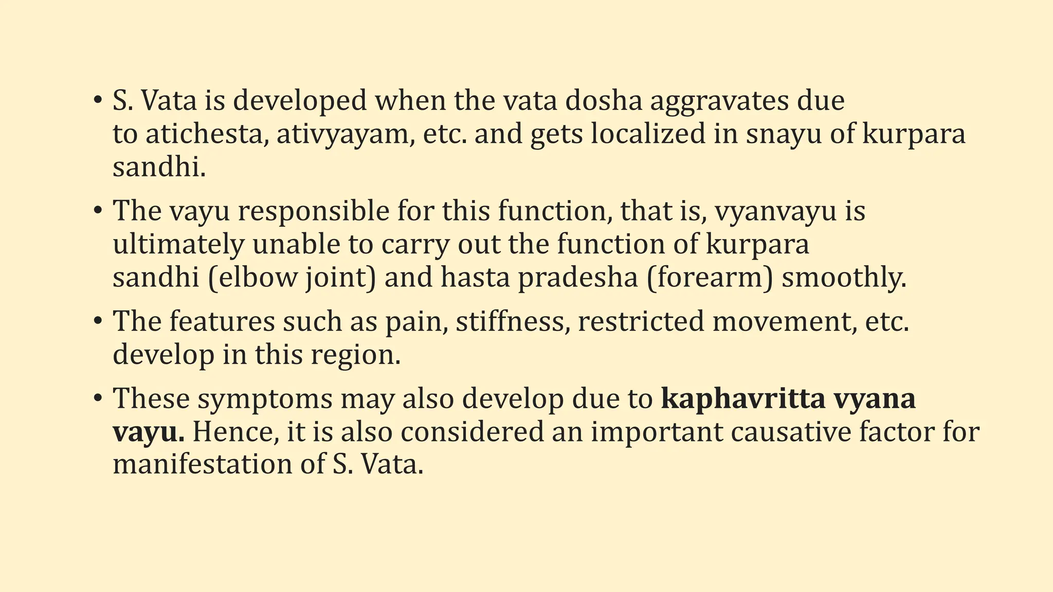 ayurvedic view on tennis elbow (snayugata vata) | PPTX