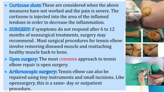 Tennis elbow | Edited | | PPTX