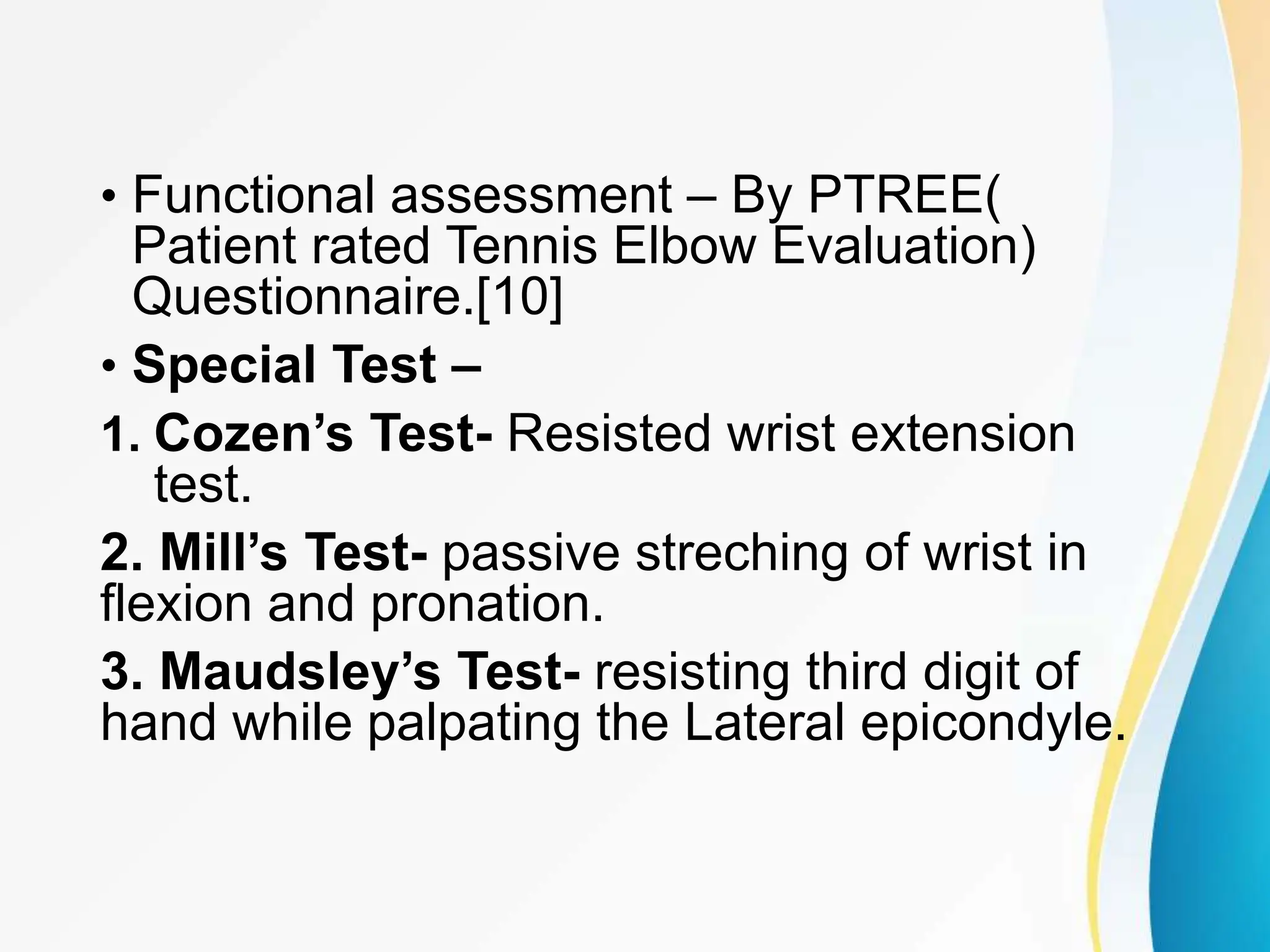 TENNIS ELBOW (Lateral Epicondylitis).pptx