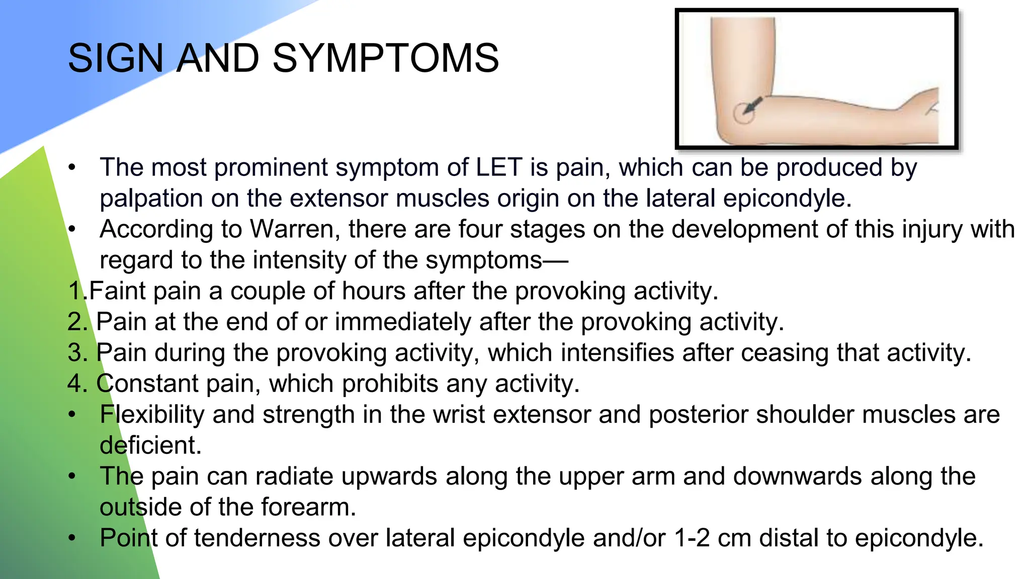 Tennis elbow (Lateral epicondylitis) Orthopaedic | PPTX