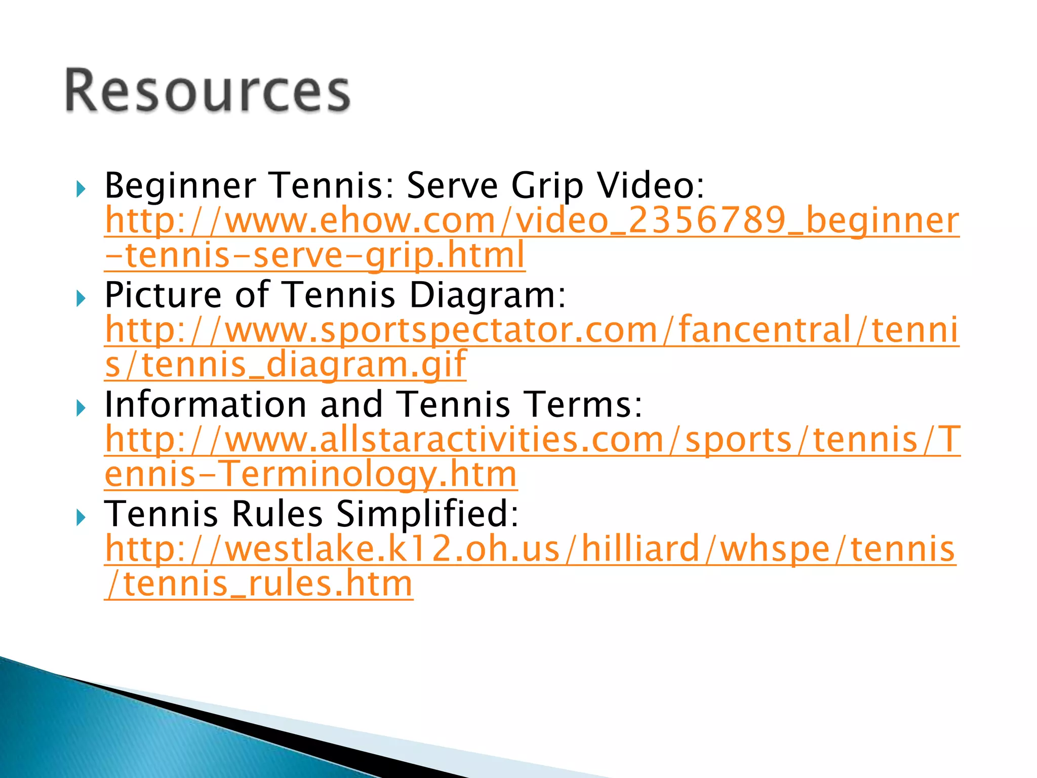 Tennis Powerpoint | PPTX