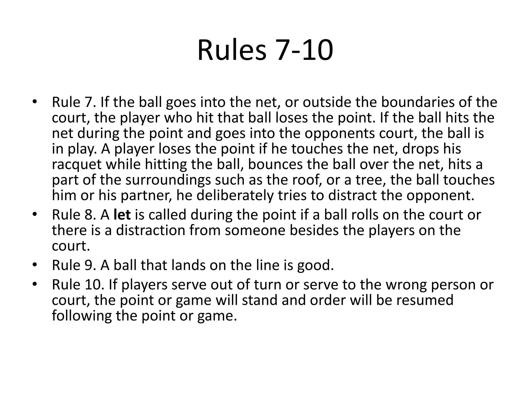 Tennis rules and techniques | PPTX