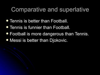 Tennis vs football | PPT