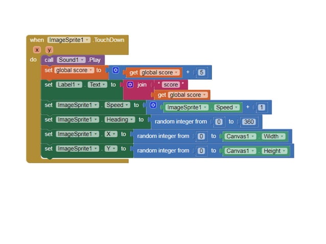 Tennis game with score mit app inventor code with design | PPT
