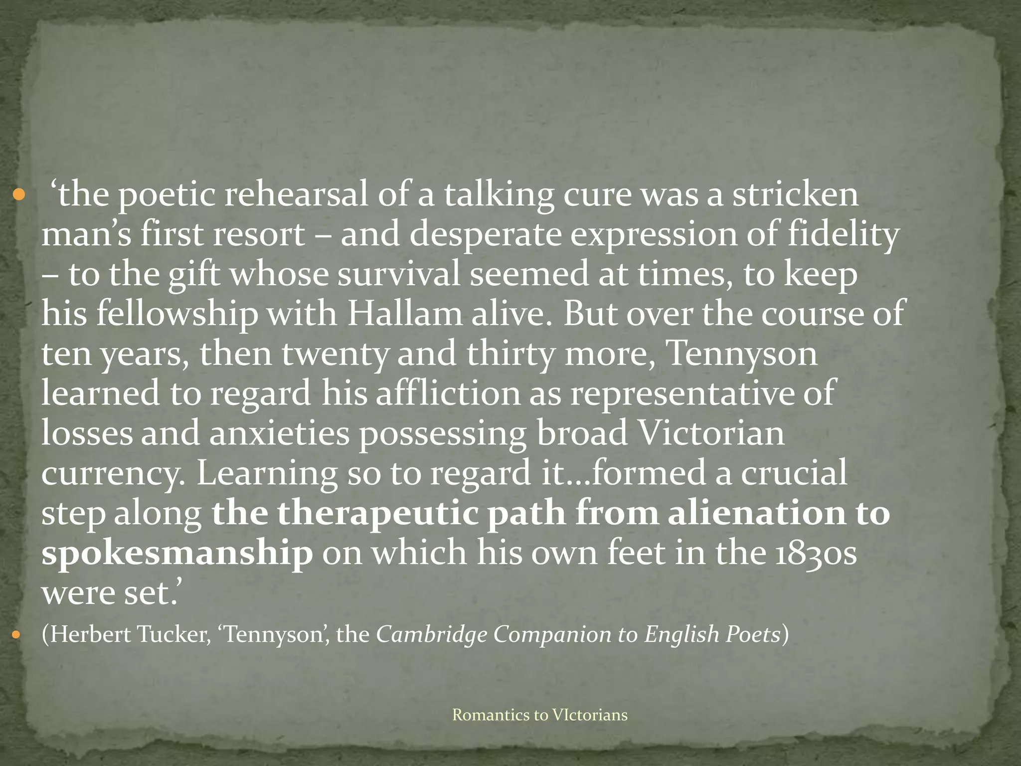 Tennyson In Memoriam | PPTX | Poetry | Books and Literature