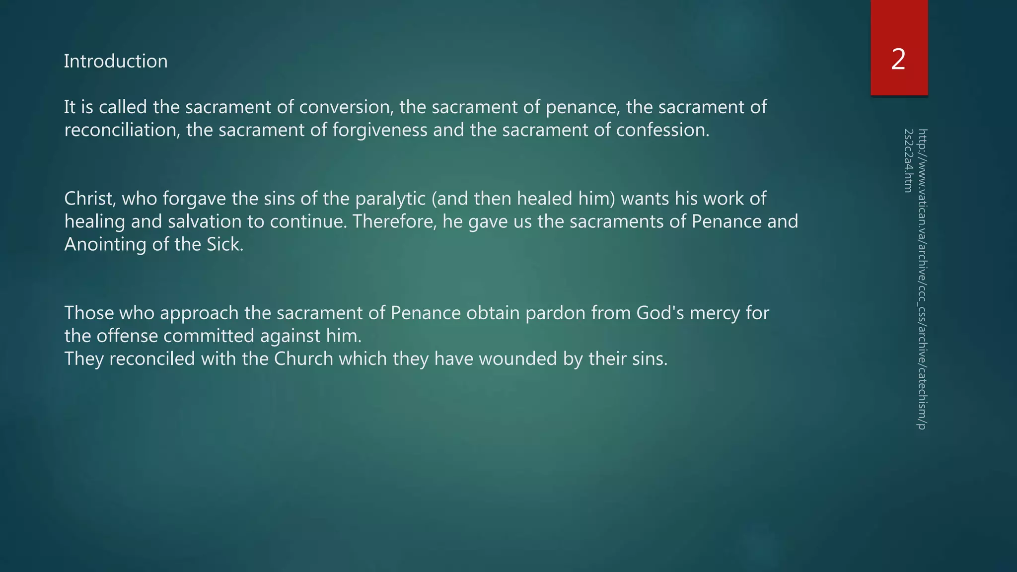 in Roman Catholic Church- Reconciliation | PPT