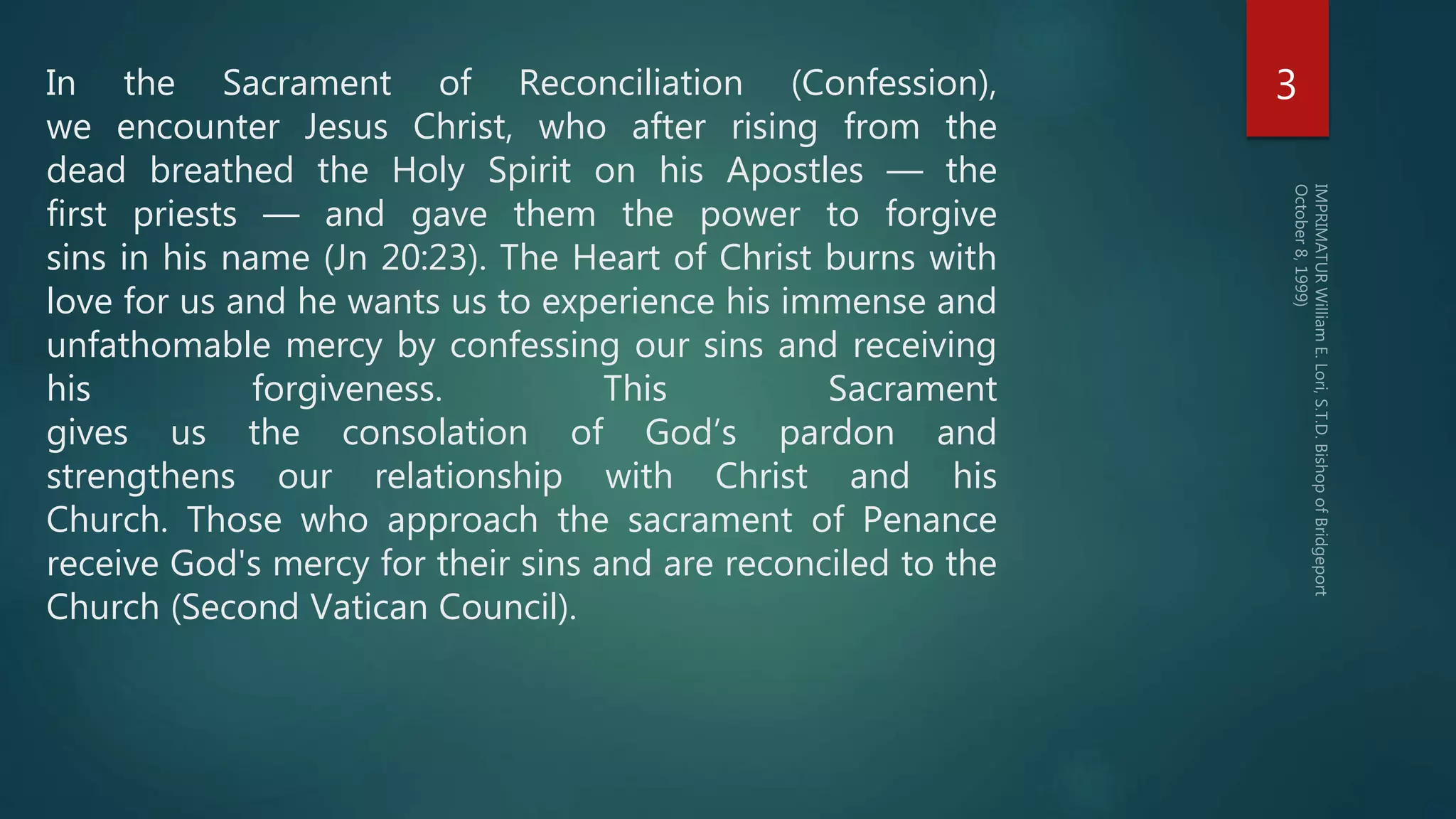 in Roman Catholic Church- Reconciliation | PPT