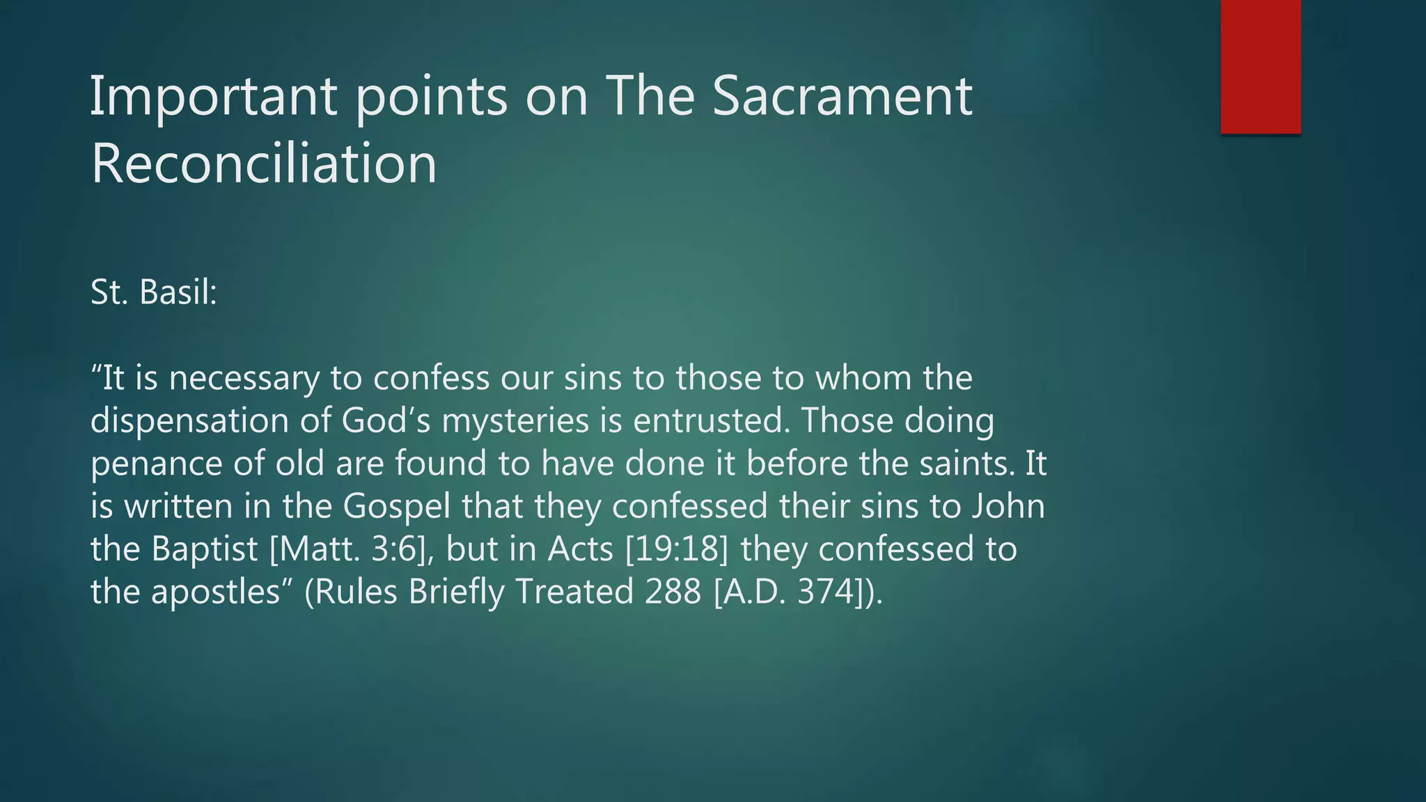 in Roman Catholic Church- Reconciliation | PPT