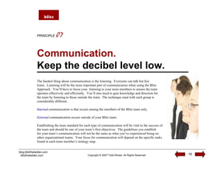 Ten Principles of the Blitz Approach | PDF