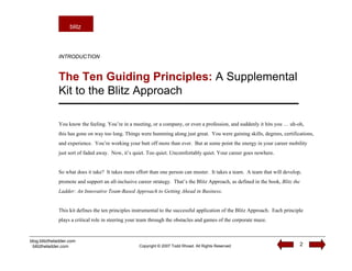 Ten Principles of the Blitz Approach | PDF