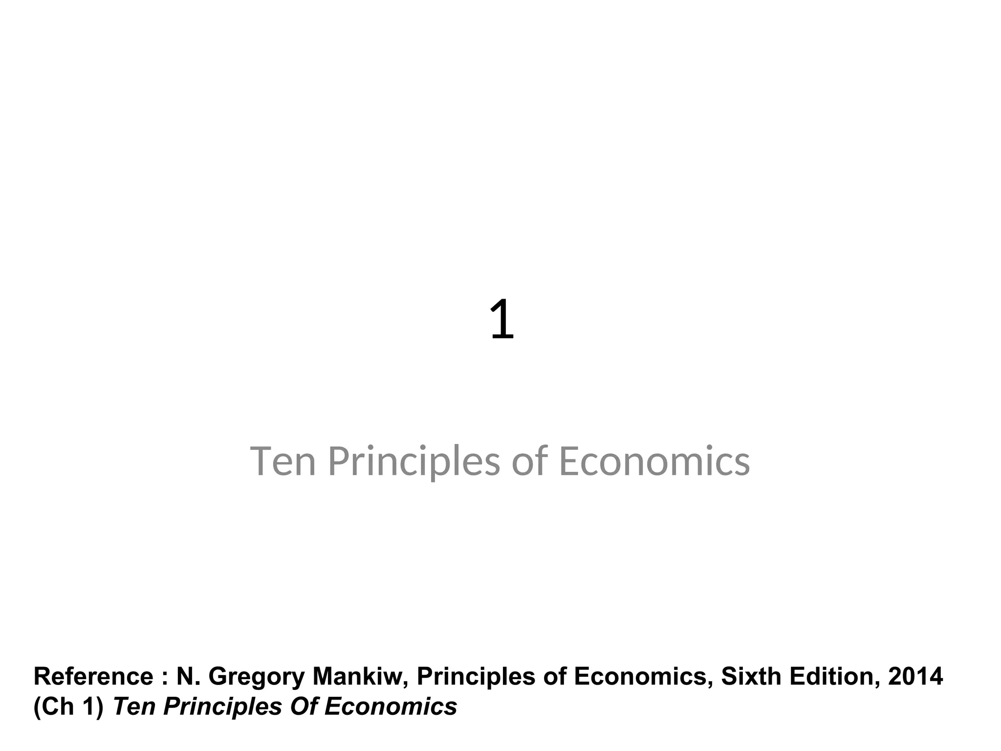Ten principles of Mankiw - Economist at Harvard | PPT