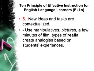 Ten principles of effective instruction for el ls principals | PPTX