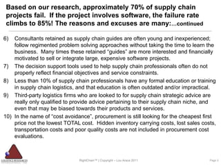 Ten Reasons Why So Many Supply Chain Projects Fail | PPT