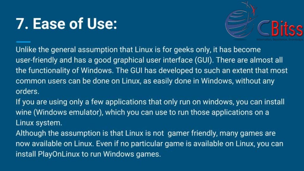Ten reasons why we should use linux