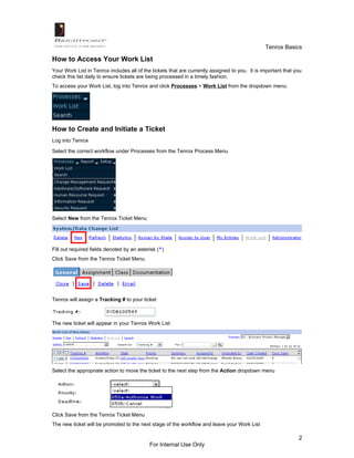 Tenrox Basics V5 | DOC