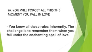 Ten rules for finding love and creating long lasting authentic ...