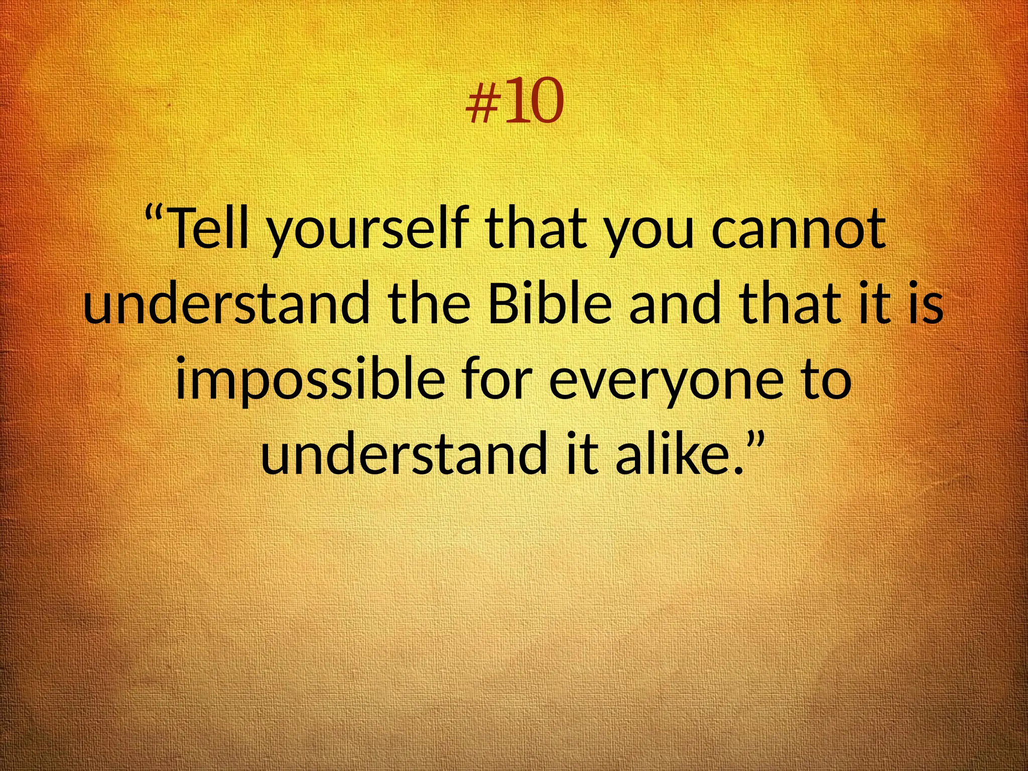 Ten Rules For Misunderstanding the Bible1.pptx | Christianity ...