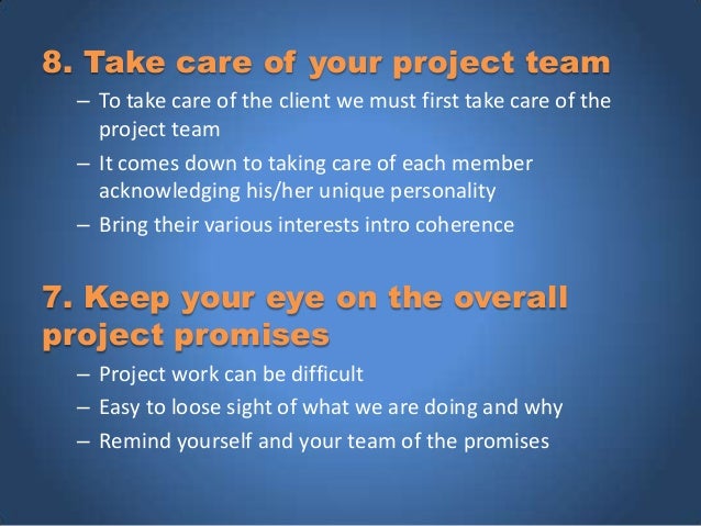 Ten rules for project management