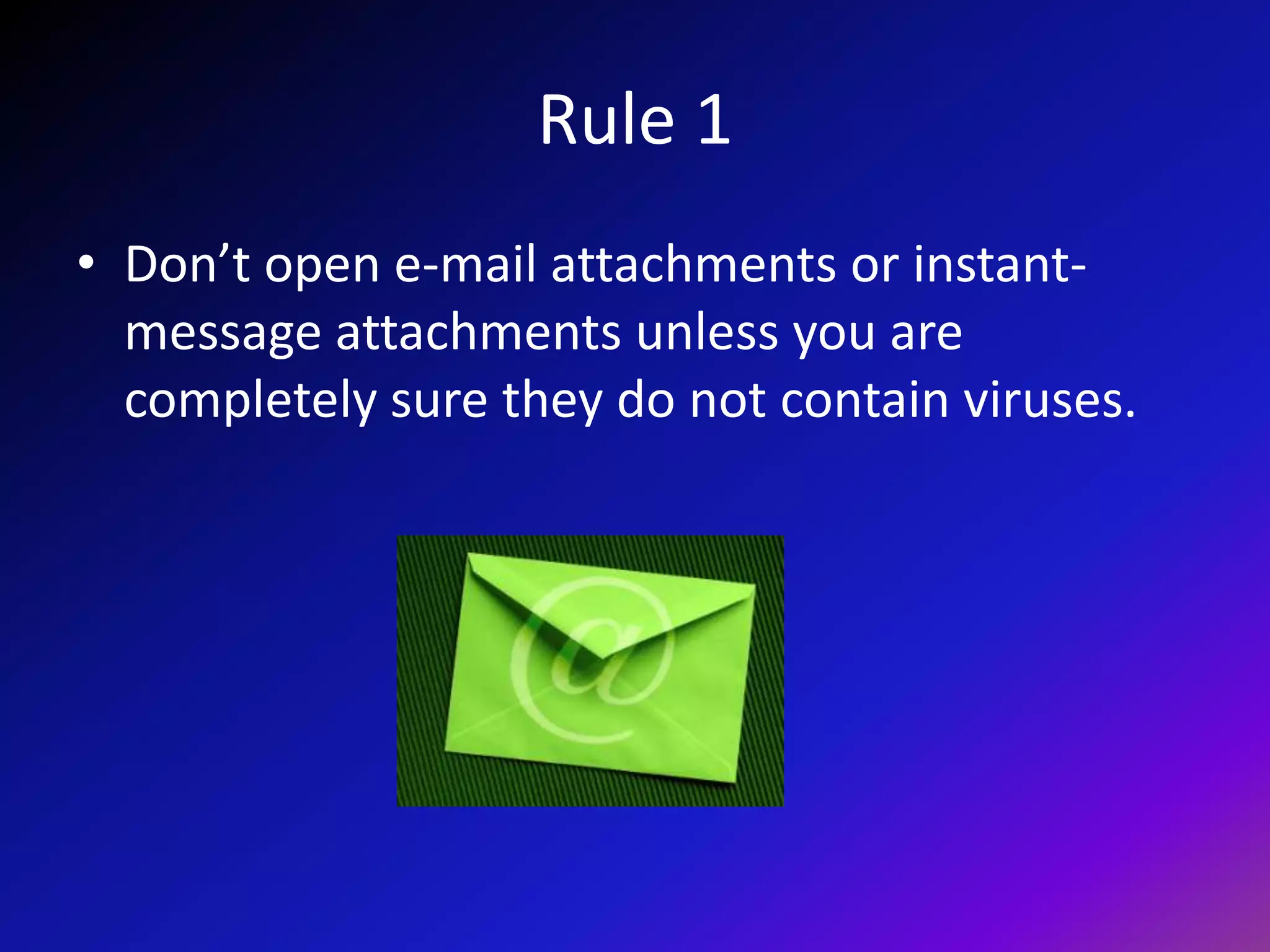 Ten Rules Of Internet Safety | PPTX