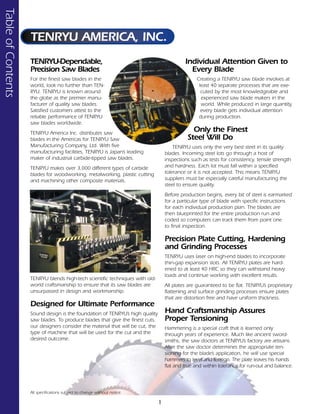 Tenryu Saw Blades Catalog | PDF