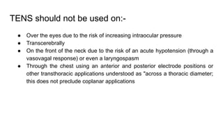 Transcutaneous Electrical Nerve Stimulator (TENS) | PPT