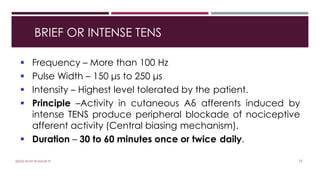 Transcutaneous Electrical Nerve Stimulation (TENS) I Physiotherapy: Dr ...