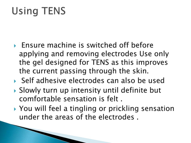 TENS.pptx | First Aid | Injuries