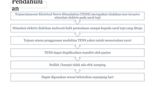 Materi Pembelajaran Fisioterapi Elektroterapi TENS | PPTX