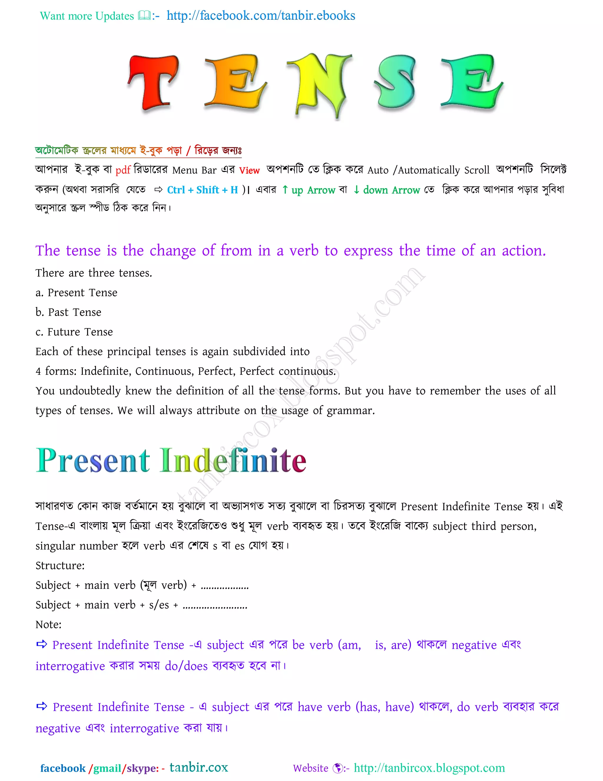 Tense & translation by tanbircox | PDF