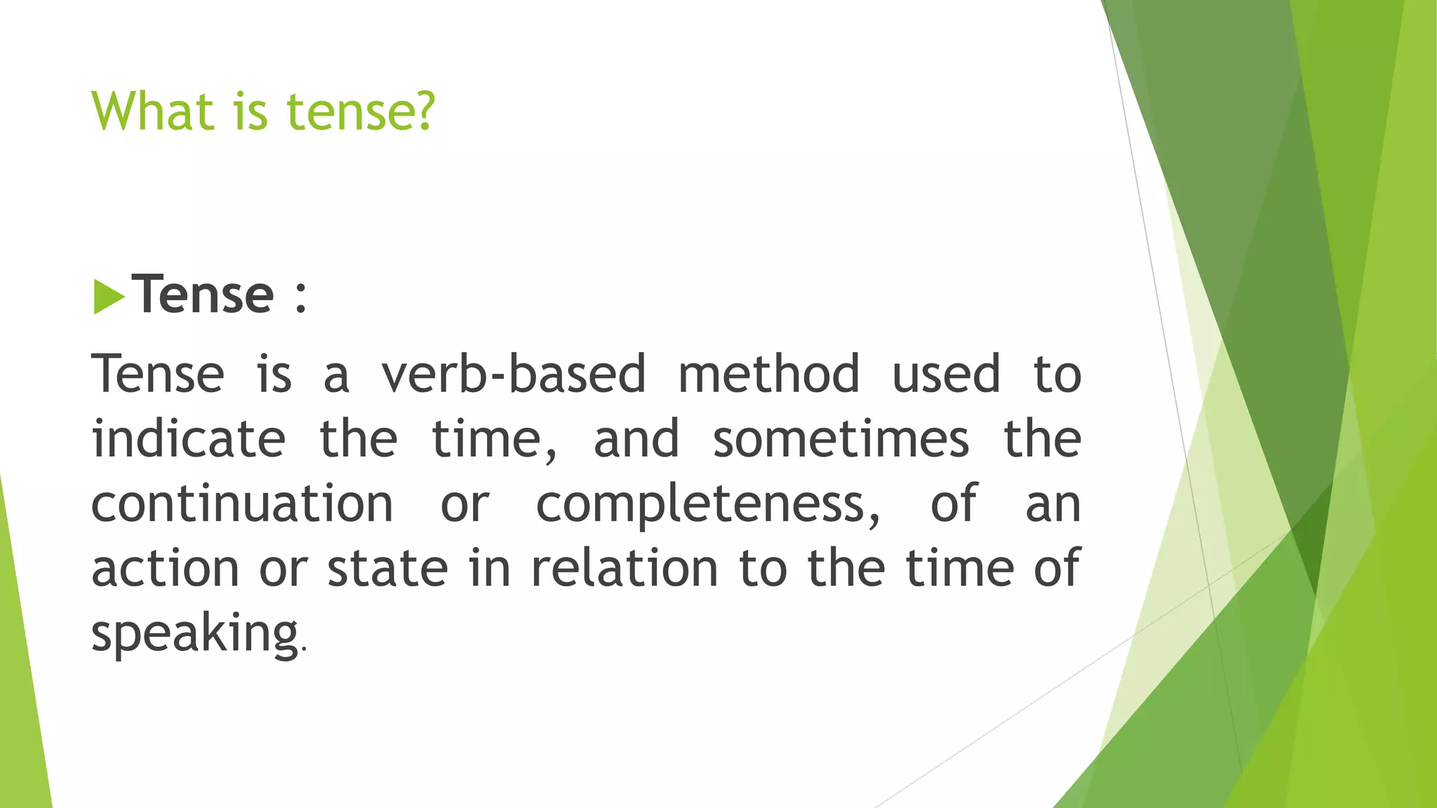 Tense | PPT