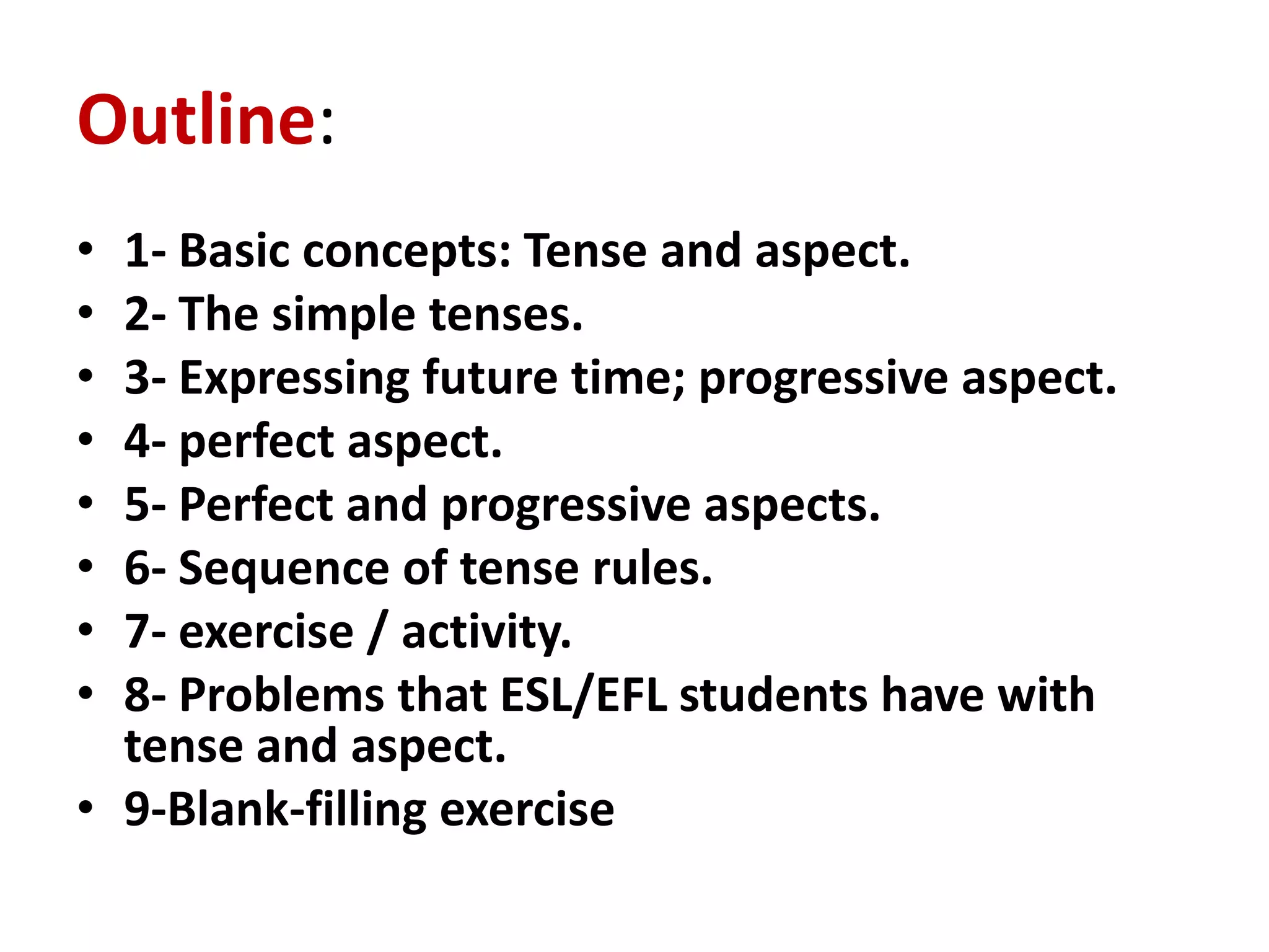 Tense and aspect | PPTX