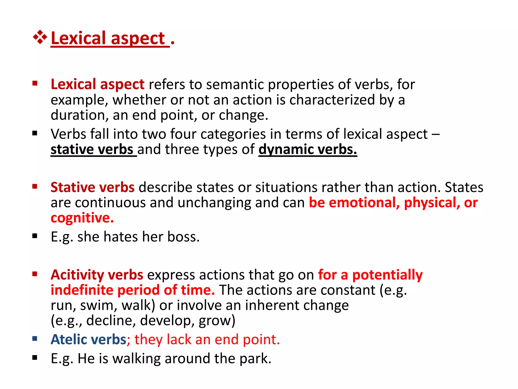 Tense and aspect | PPTX